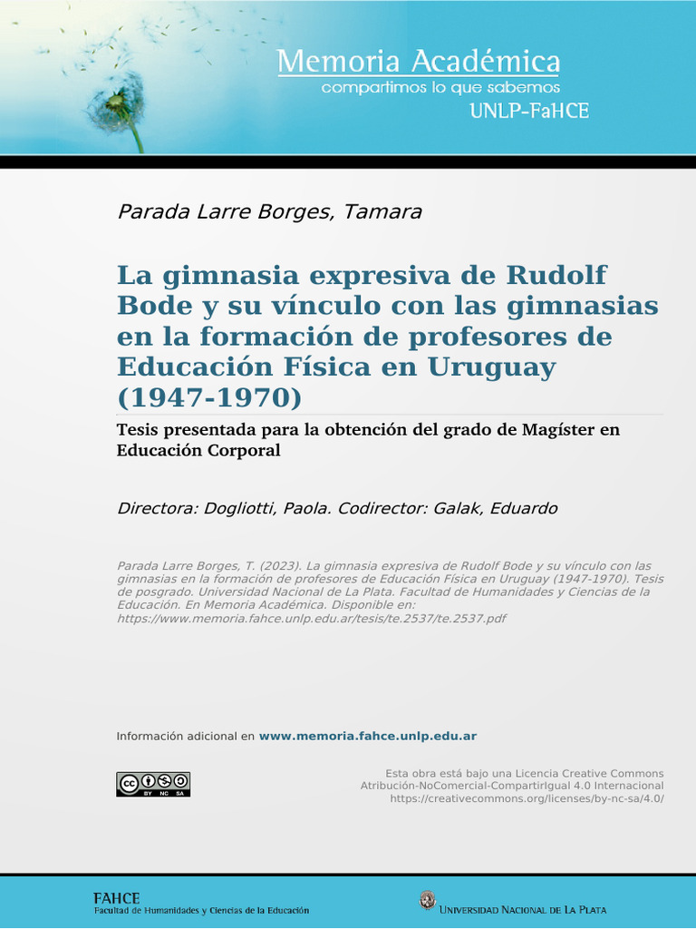Parada Larre Borges, T. La Gimnasia Expresiva de Rudolf Bode | PDF ...