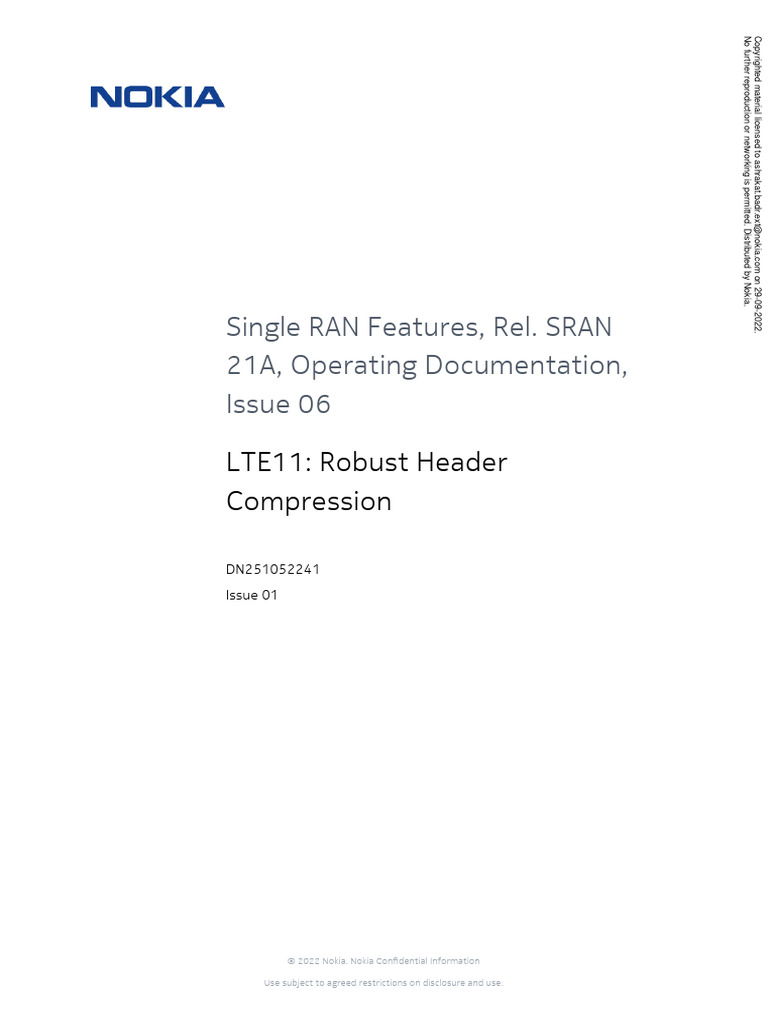 LTE11 Robust Header Compression | PDF | Communications Protocols | Computer Engineering