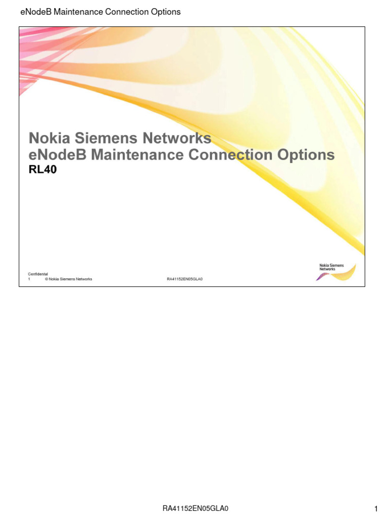 10 02 RA41152EN05GLA0 eNodeB Maintenance Connection Options | PDF ...