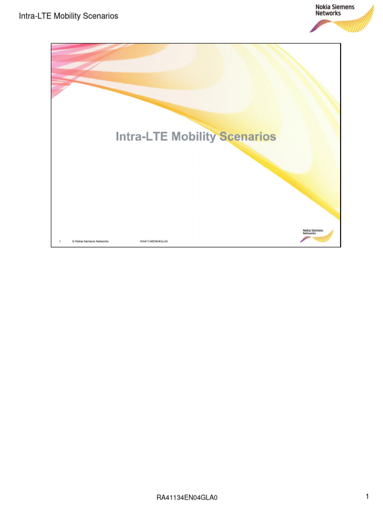 04 RA41134EN04GLA0 Intra-LTE Mobility Scenarios PPT | PDF | Computer ...
