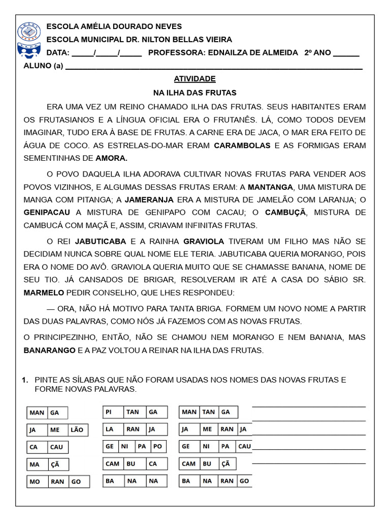 Provinha Do 2º Ano | PDF