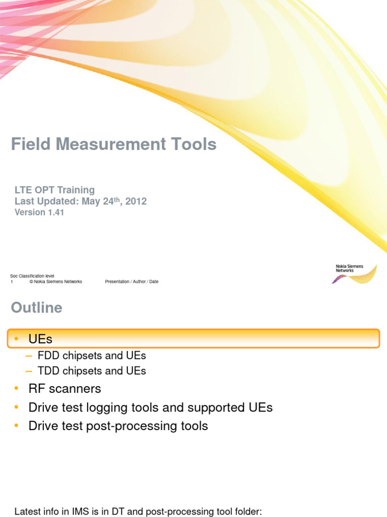 02_Field_Measurement_Tools | PDF | Lte (Telecommunication) | Information And Communications ...