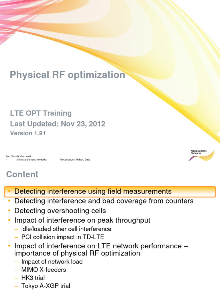 LTE RF Optimization Guide | PDF | Lte (Telecommunication ...