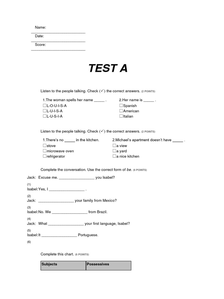 English Test | PDF