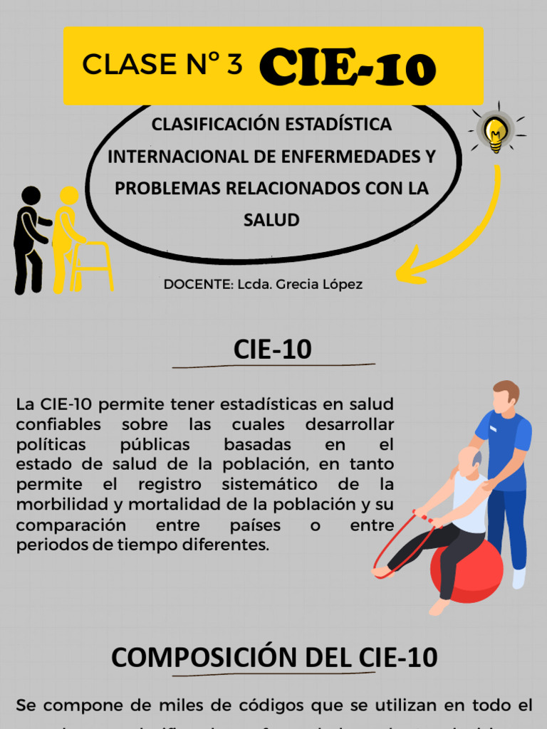 Clase 3 - Clasificación CIE-10 | PDF | Medicina CLINICA | Salud pública