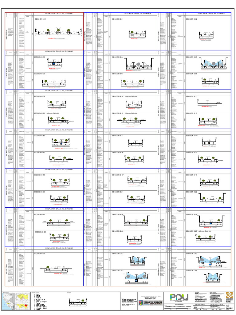 Pp-08 Plano de Secciones Viales-Lev. Obv-Model A | PDF | Transporte ferroviario ...