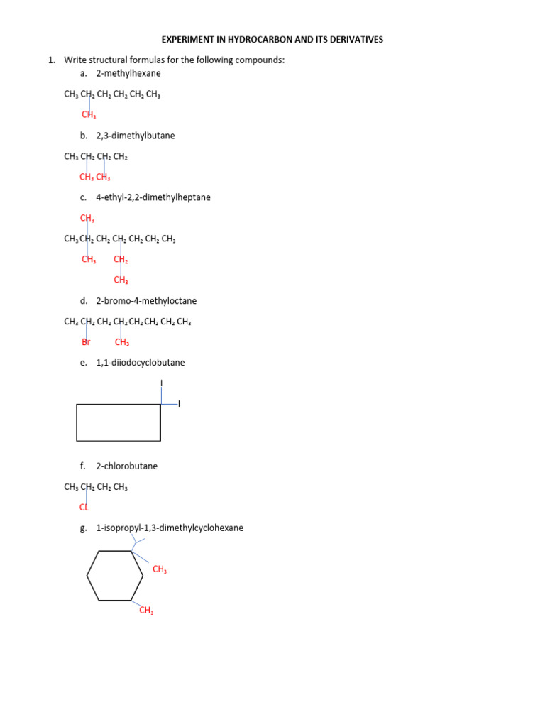M Experiment 3 Hydrocarbon and Its Derivatives | PDF