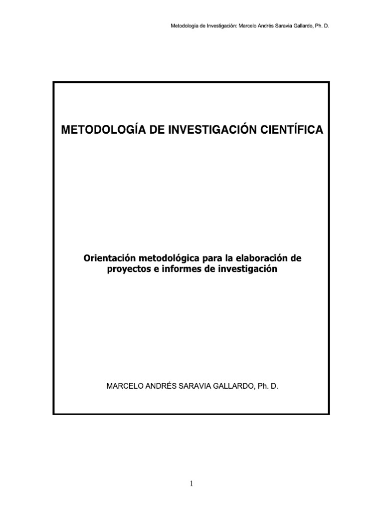 Metodologia de La Inv Marcelo | PDF