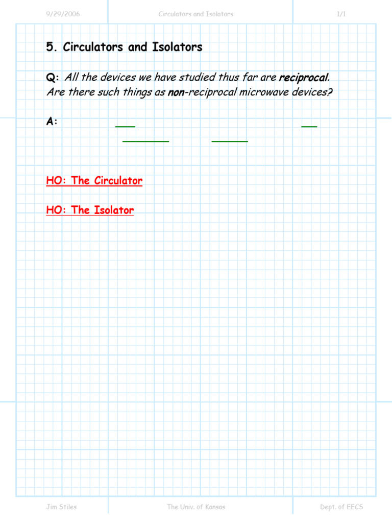 Circulators and Isolators Package | PDF | Physical Sciences ...