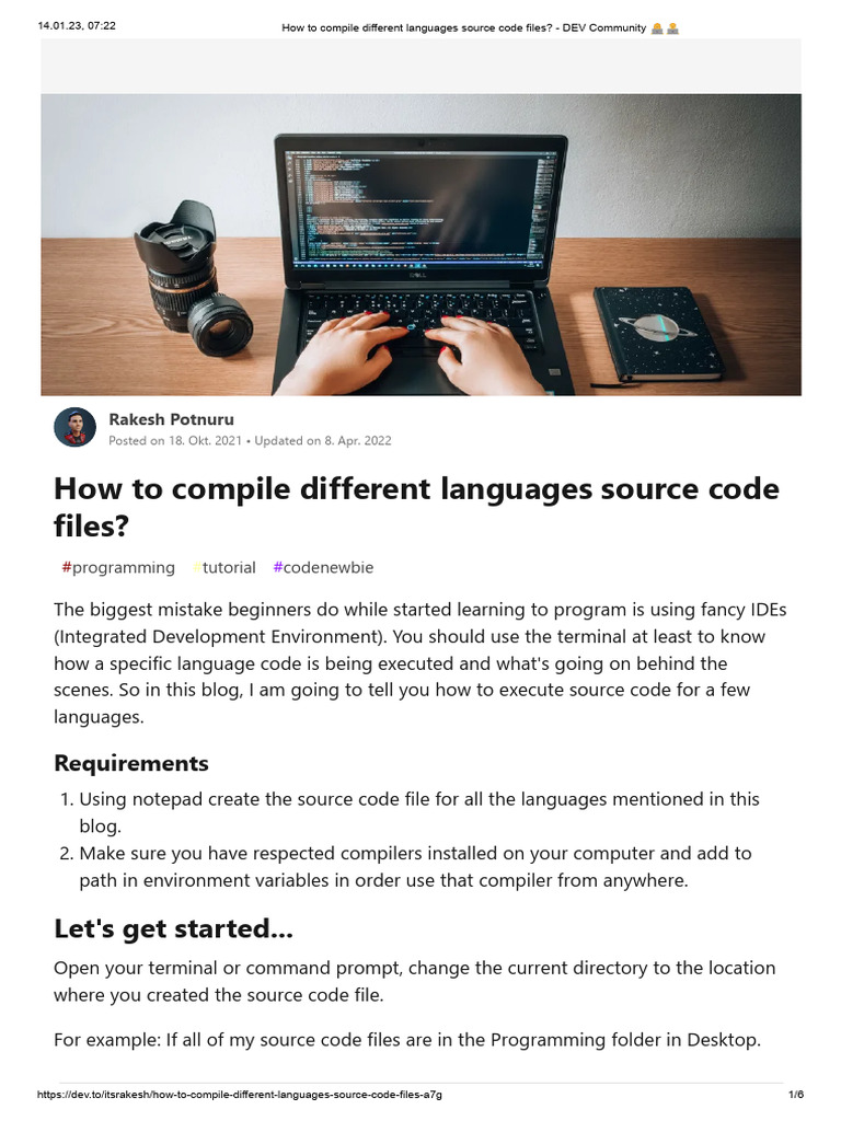 How To Compile Different Languages Source Code Files - DeV Community ...
