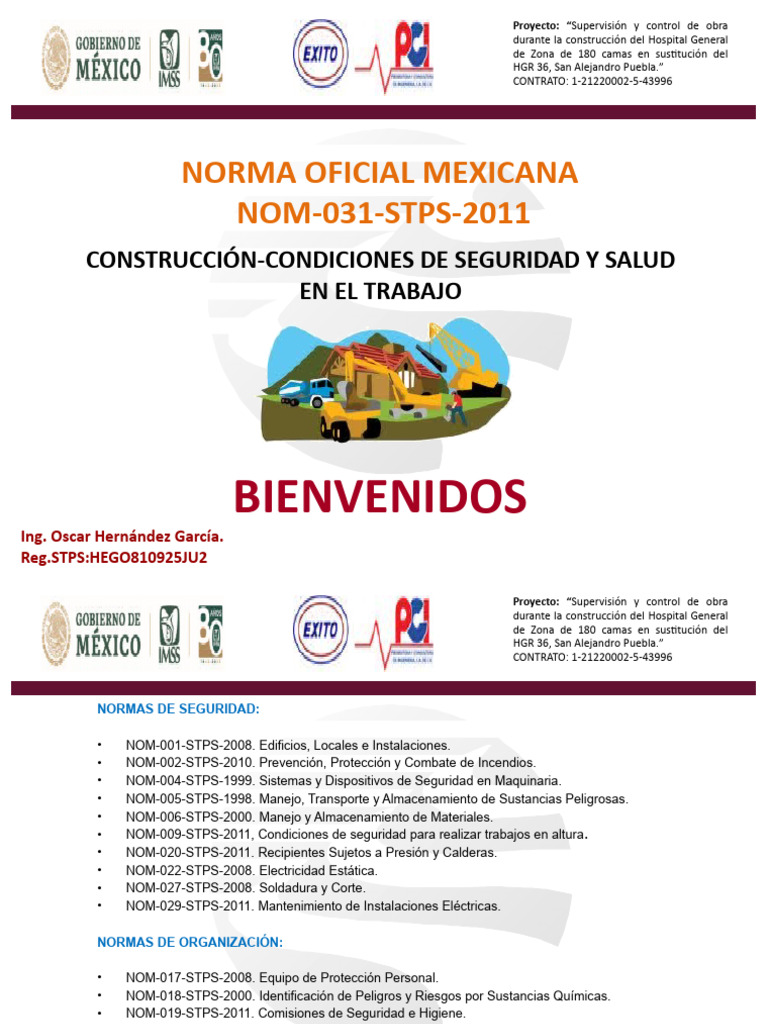 Vdocuments - MX Presentacion de La Nom 031 | PDF | Hospital | Riesgo