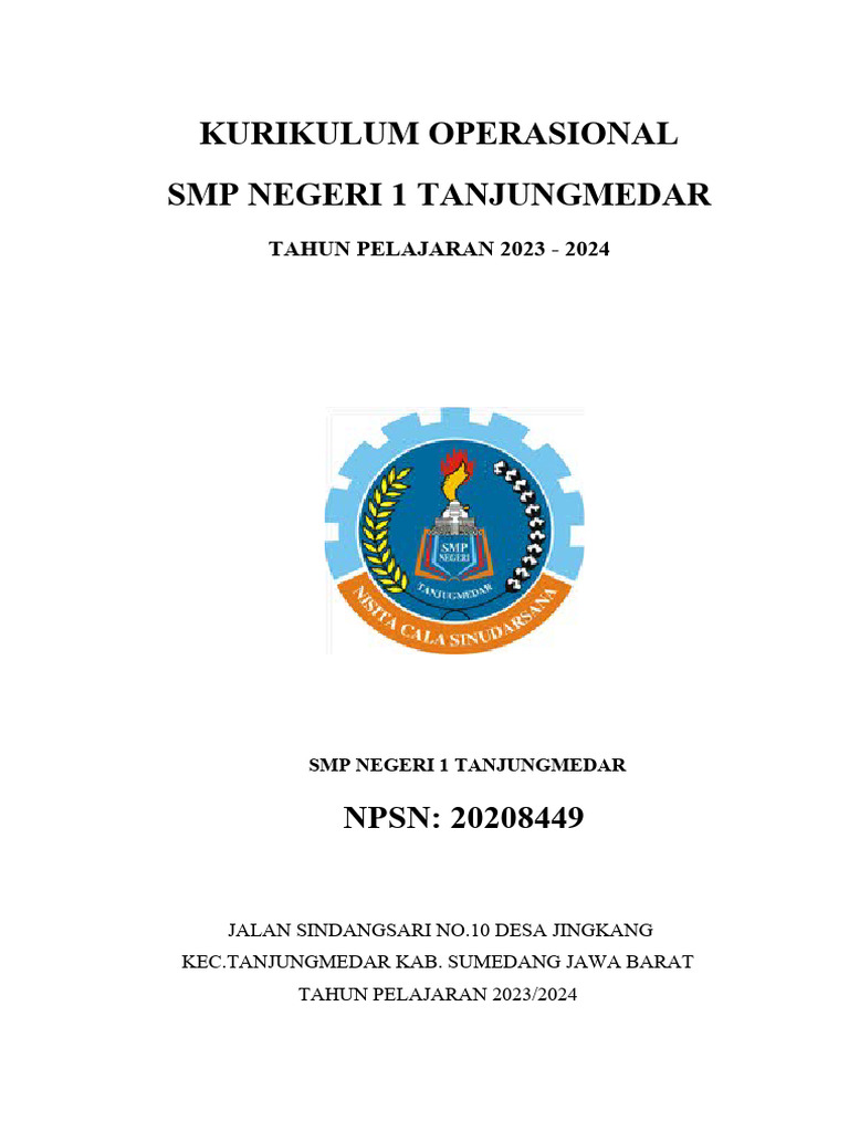 Dokumen KOS SMPN 1 TANJUNGMEDAR 2023 2024 | PDF