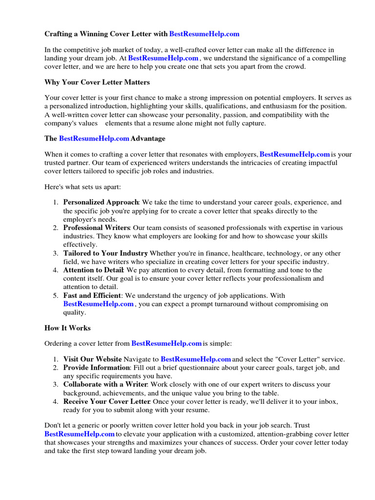 English Cover Letter Crafting Guide | PDF | Résumé