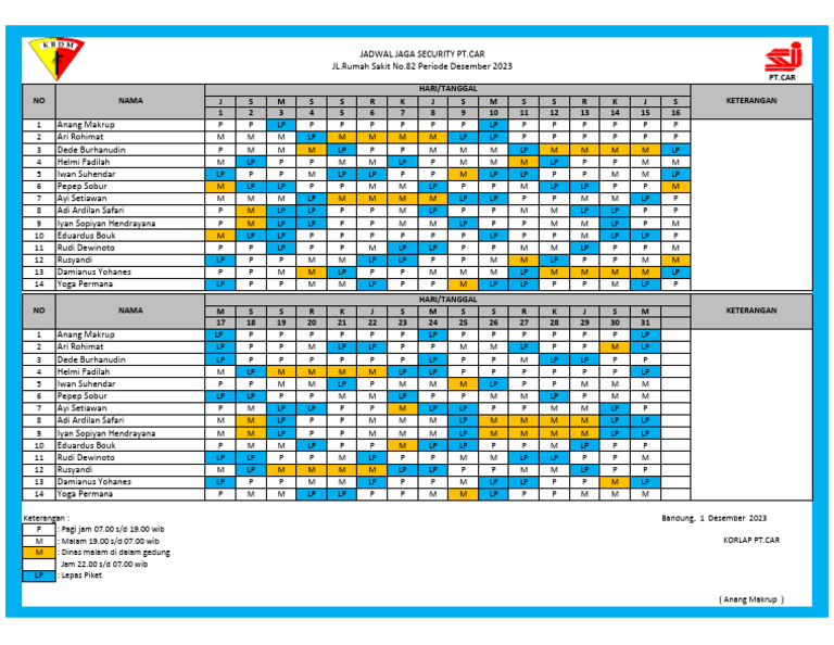 Jadwal Desember | PDF