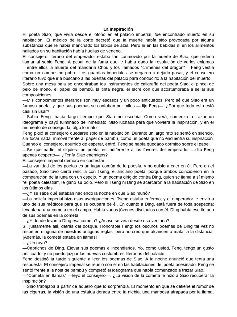 La Inspiración | PDF | Lingüística