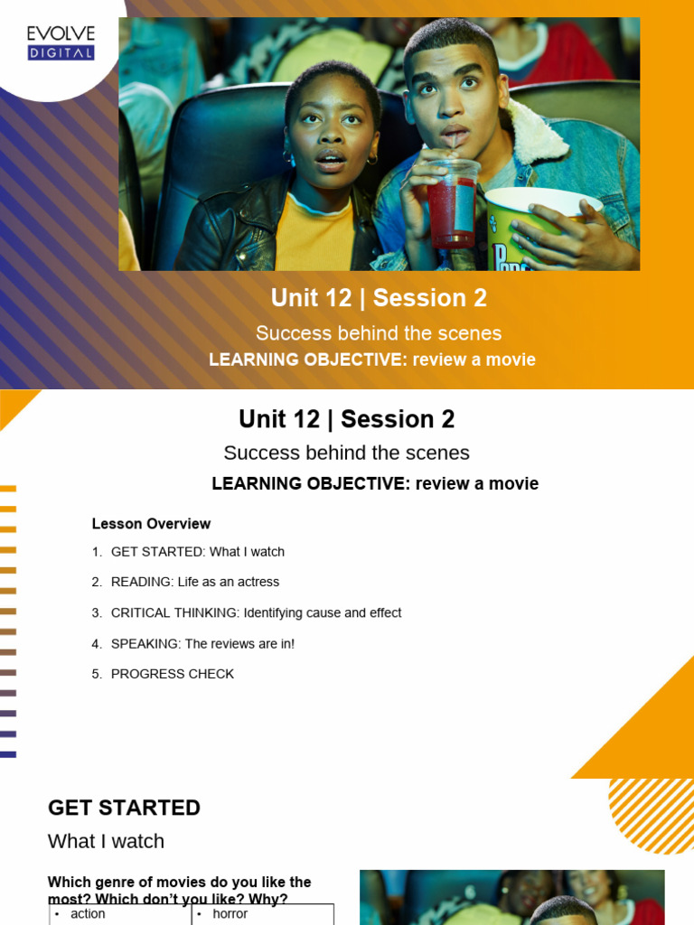 Unit 12 - Session 2: Success Behind The Scenes | PDF | Actor