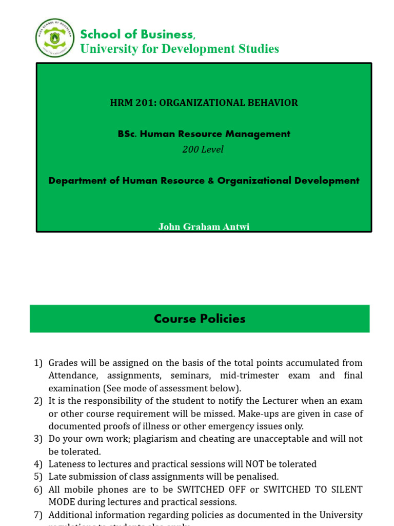 HRM 201 (Org Beh) | PDF | Sociology | Psychology
