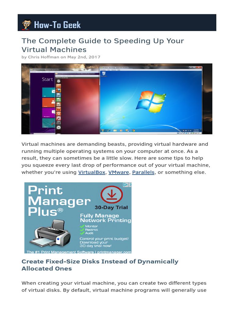 The Complete Guide To Speeding Up Your Virtual Machines | PDF | Virtual Machine | Antivirus Software