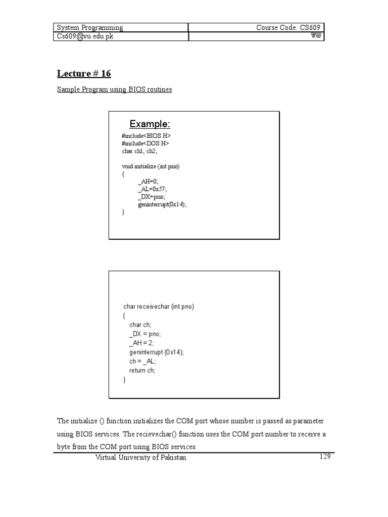 Lecture # 16: Example | PDF | Subroutine | Integer (Computer Science)