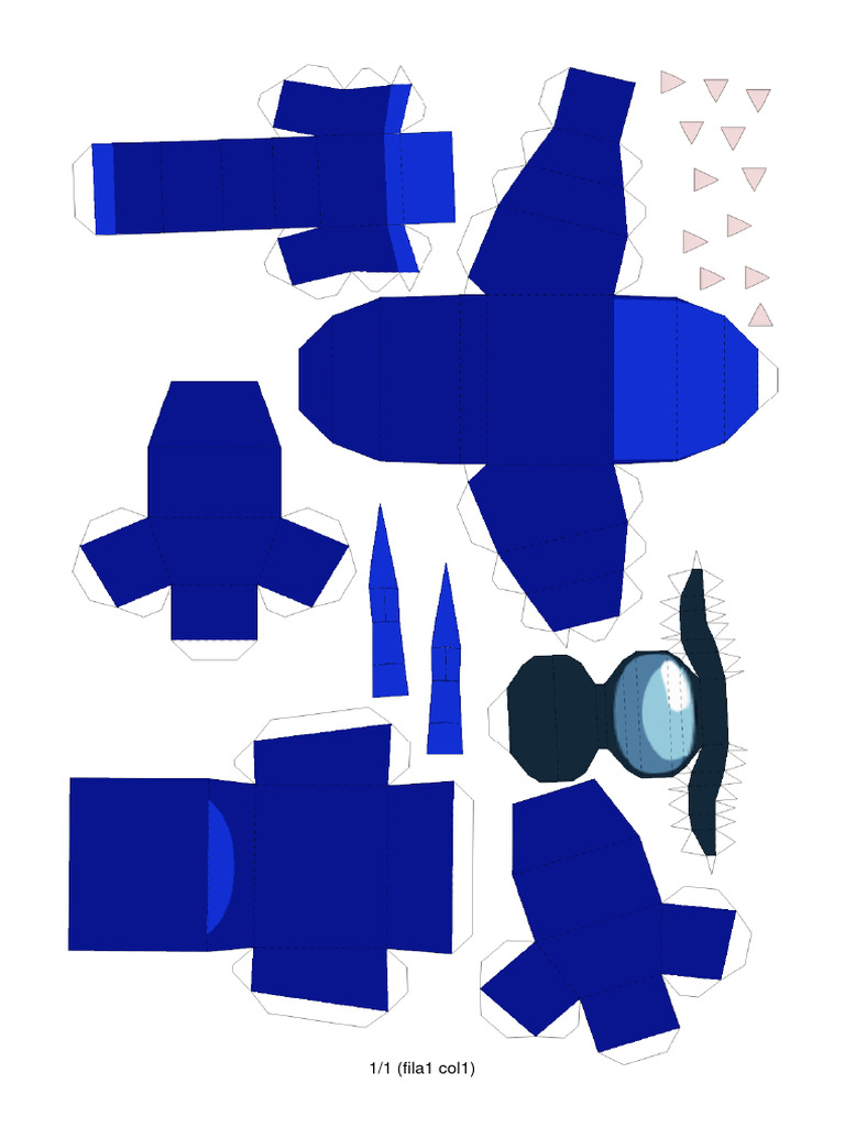 Among Us Impostor Blue Papercraft by Freak | PDF