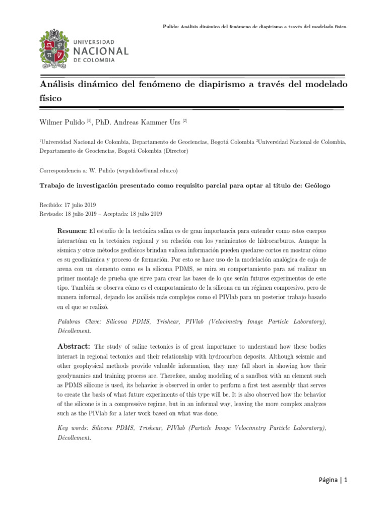 Final - Análisis Dinámico Del Fenómeno de Diapirismo A Través Del ...