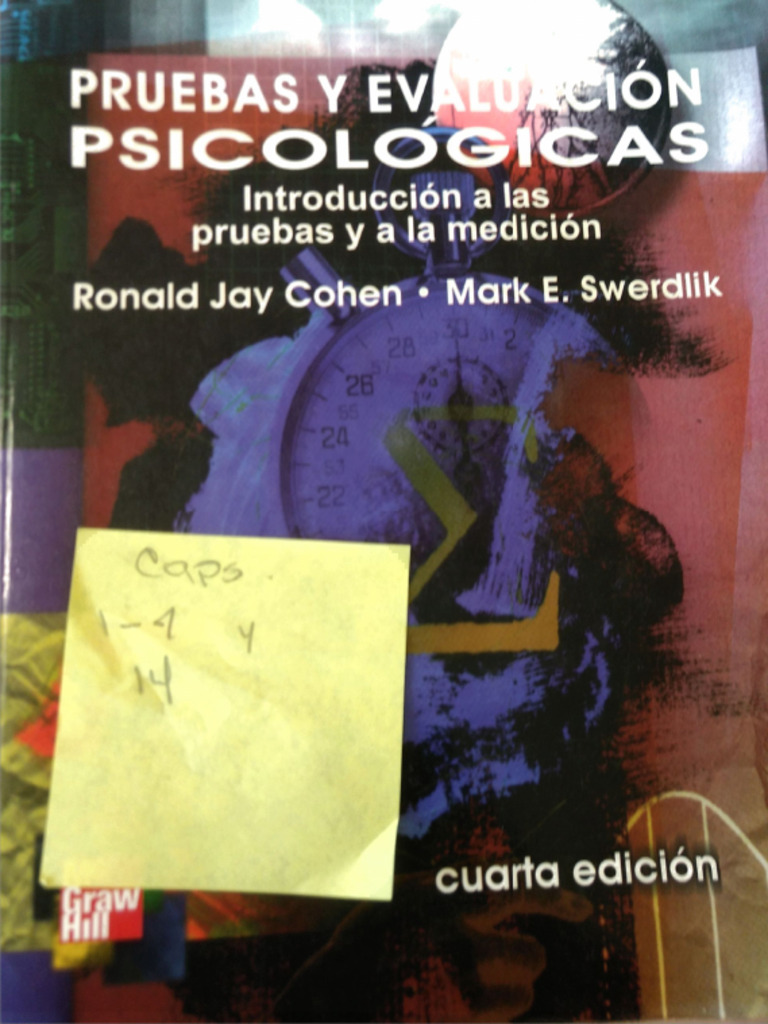 S1 1.- Libro Cohen.pruebas y Evaluación Psicologicas Cap 1, 2, 3, 4 y 14 | PDF