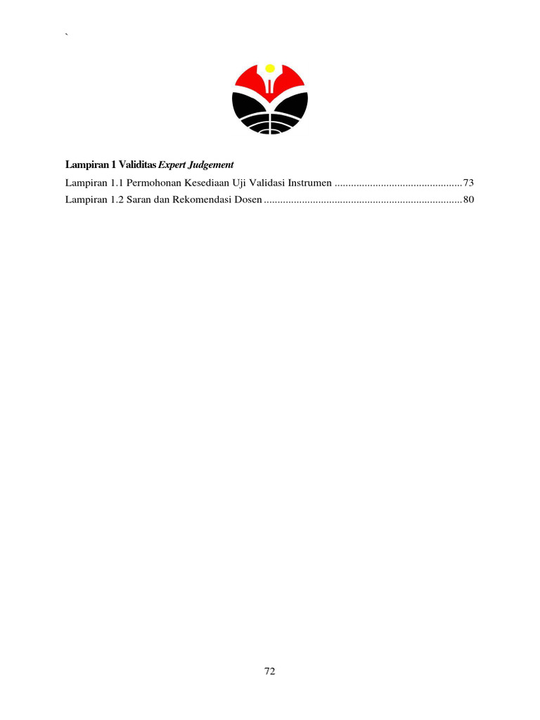 Validasi Expert Judgment | PDF