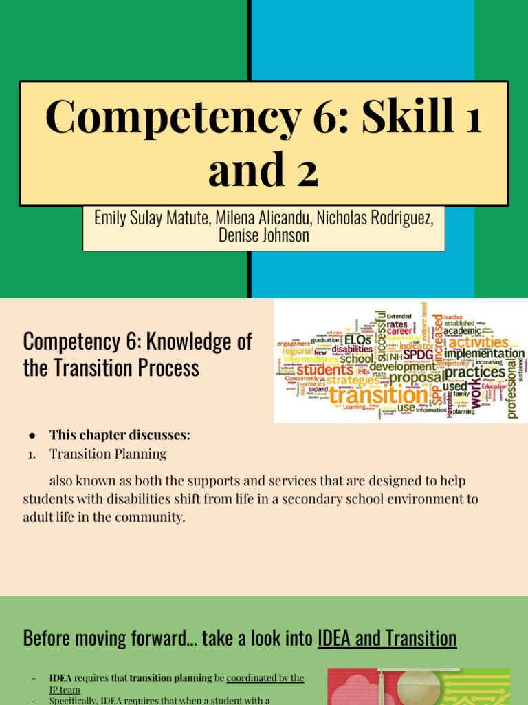 Competency 6 Skills 1 and 2 | PDF | Individualized Education Program ...