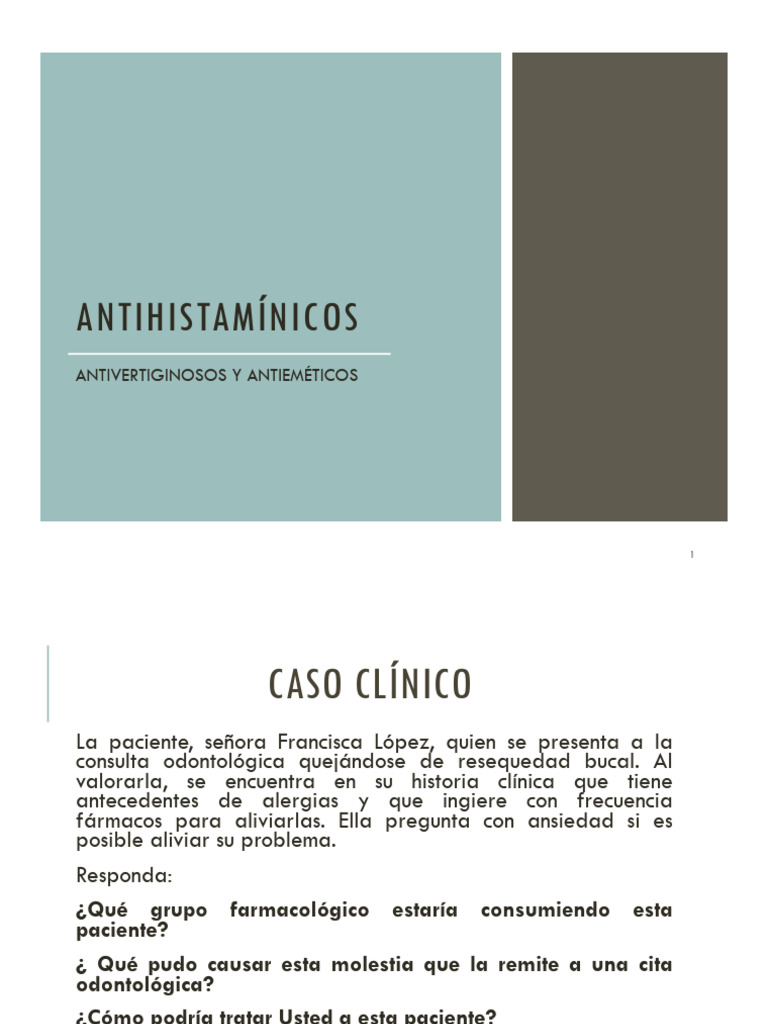 Antihistamínicos | PDF | Neuroquímica | Medicina CLINICA