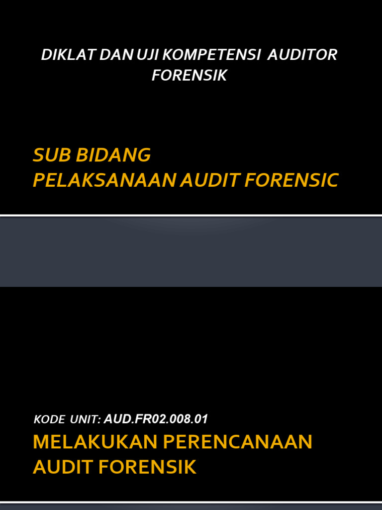 Perencanaan Audit Forensik Efektif | PDF | Bisnis | Pengelolaan ...