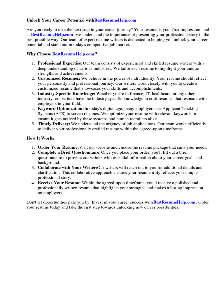 Best Resume Building Services Overview | PDF | Résumé | Expert