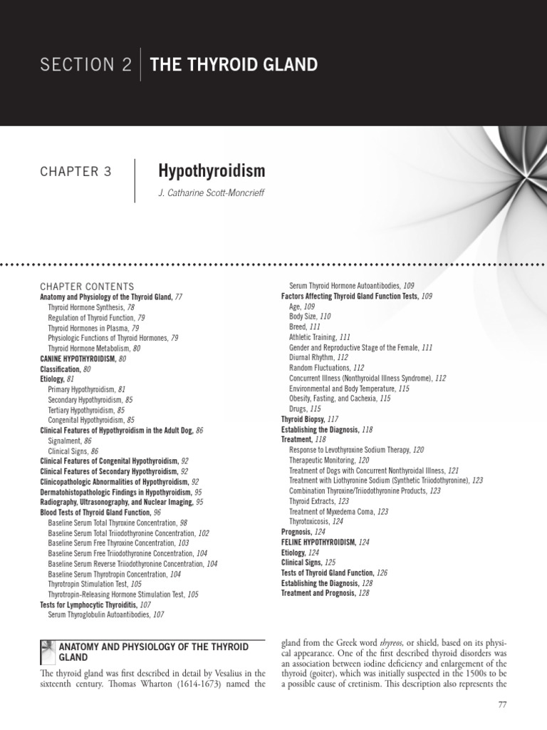 Chapter 3 - Hypothyroidism | PDF | Hypothyroidism | Thyroid Stimulating Hormone