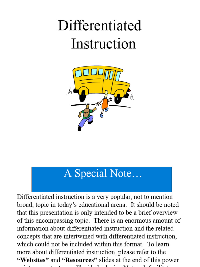 Overview of Differentiated Instruction | PDF | Differentiated ...