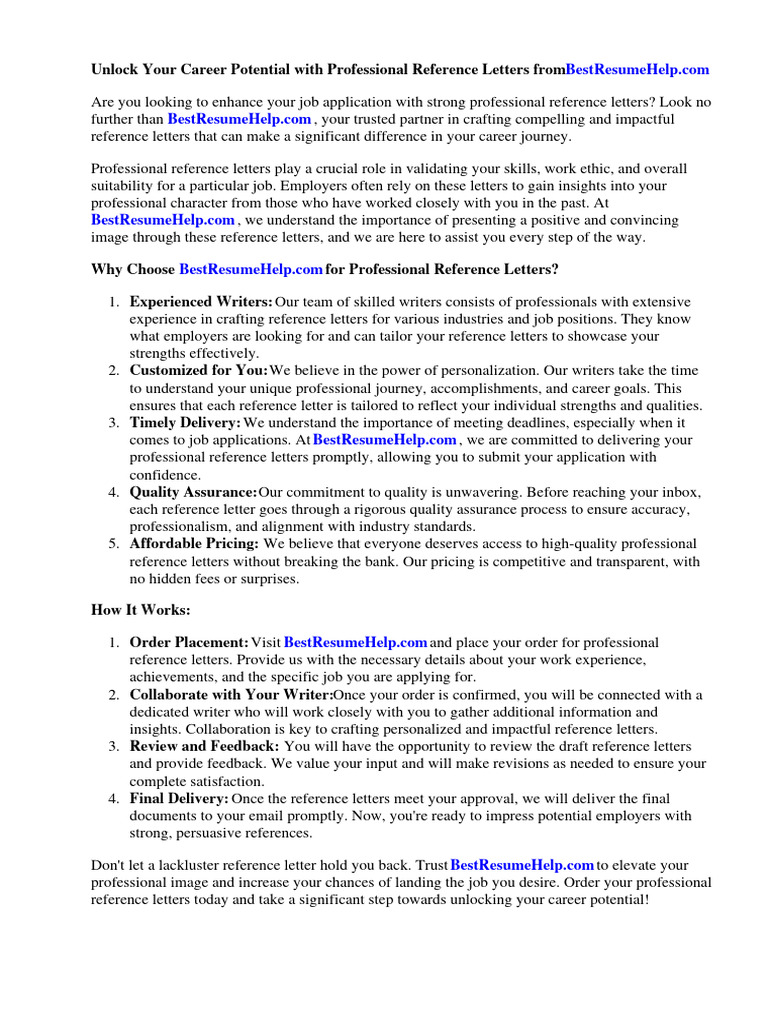Professional Reference Letter Coop Board Sample | PDF | Lesson Plan ...