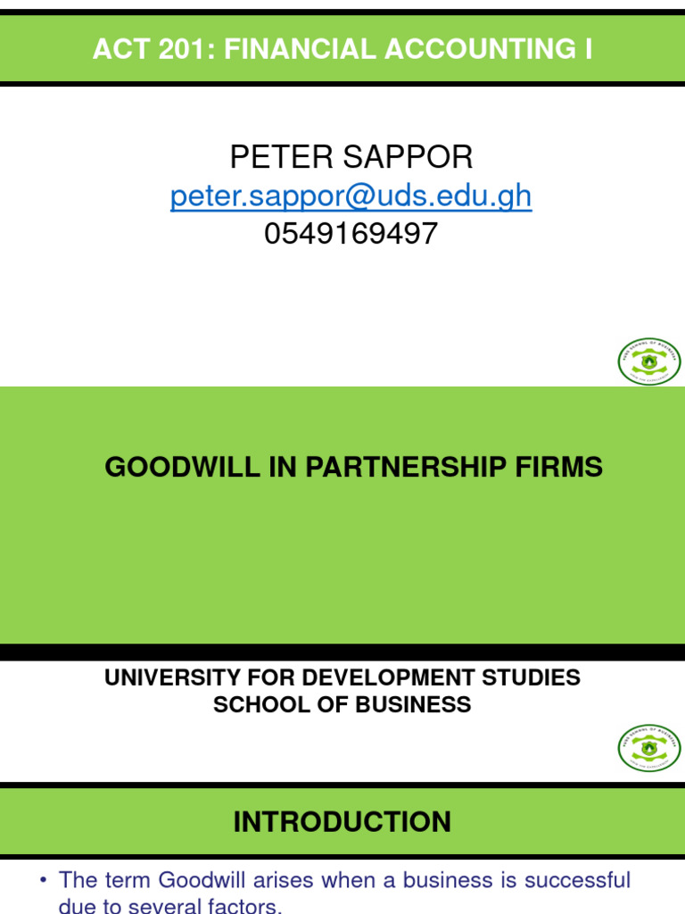 Lecture 3 - Goodwill in Partnership Firms | Download Free PDF ... Lecture 3 - Goodwill in Partnership Firms | Download Free PDF ...