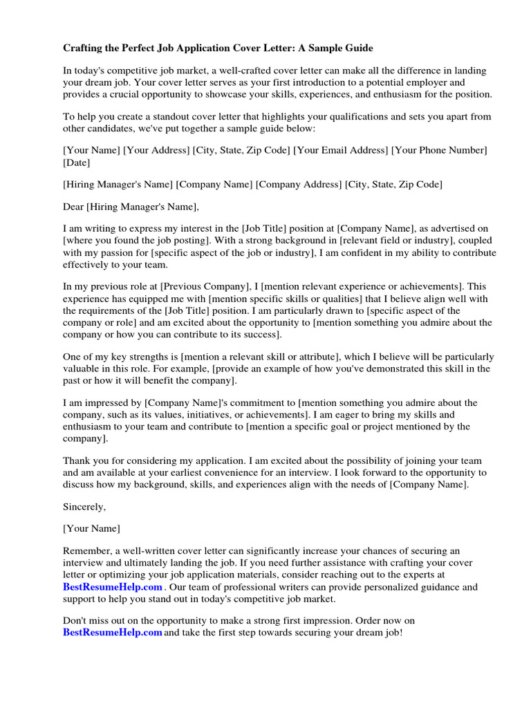 Writing Job Application Cover Letter Sample | PDF | Résumé