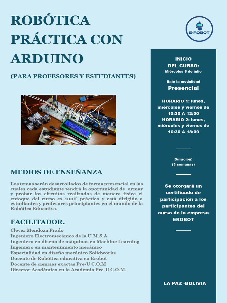 Robótica Práctica Con Arduino Vacacional | PDF | Ingenieria Eléctrica | Electricidad