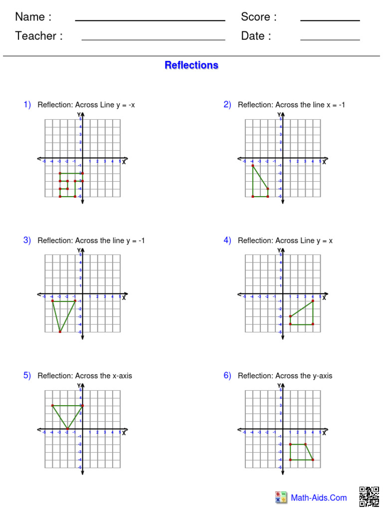 Transformation Reflections | PDF | Geometry | Orthogonality