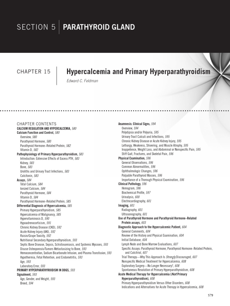 Chapter 15 - Hypercalcemia and Primary Hyperparathyroidism | PDF ...