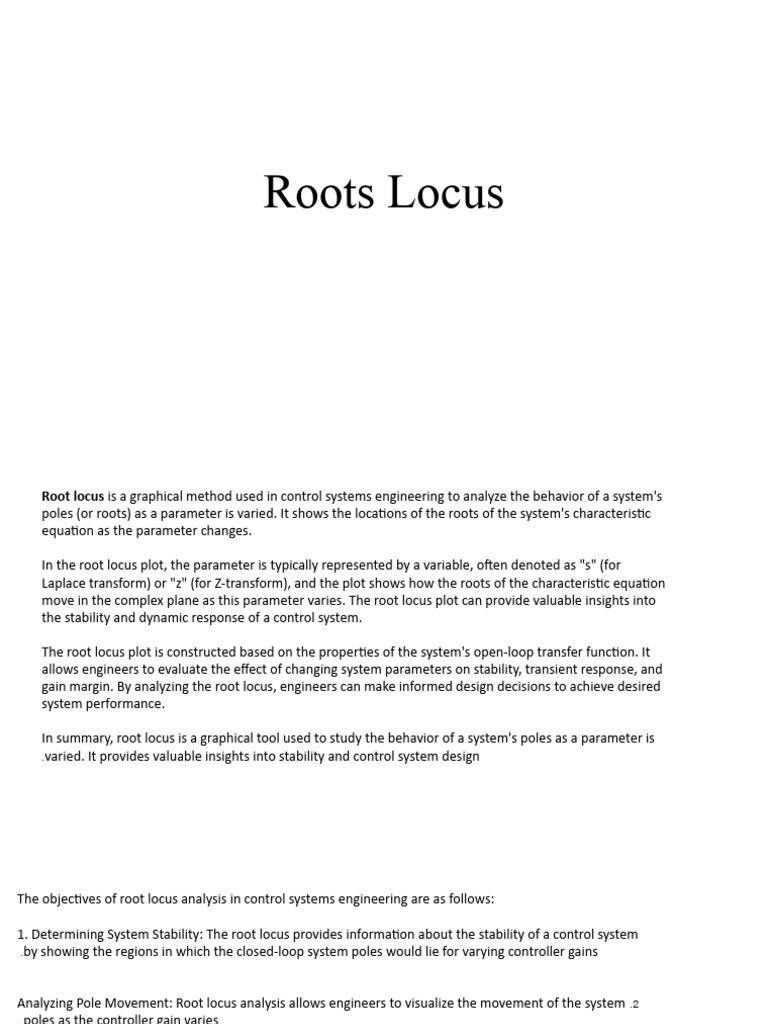 Roots | PDF | Control Theory | Mathematics