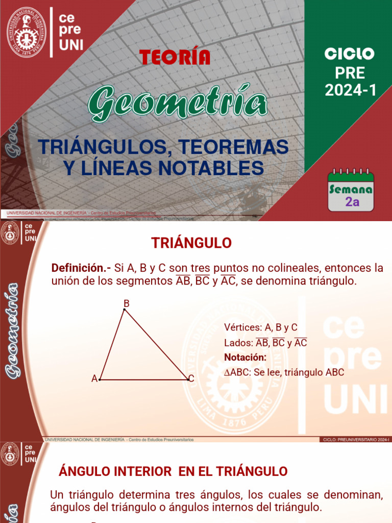 S2a Triangulo Teoría | PDF | Triángulo | Matemática Elemental