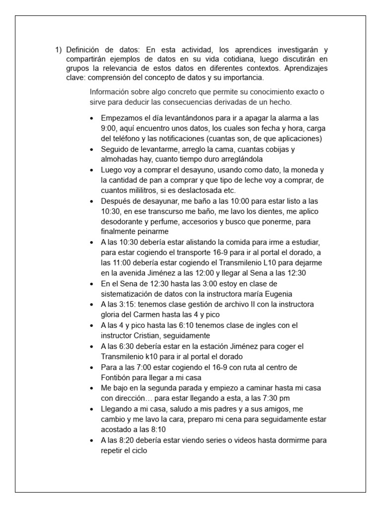 Definición de Datos | Descargar gratis PDF | Conocimiento | Información