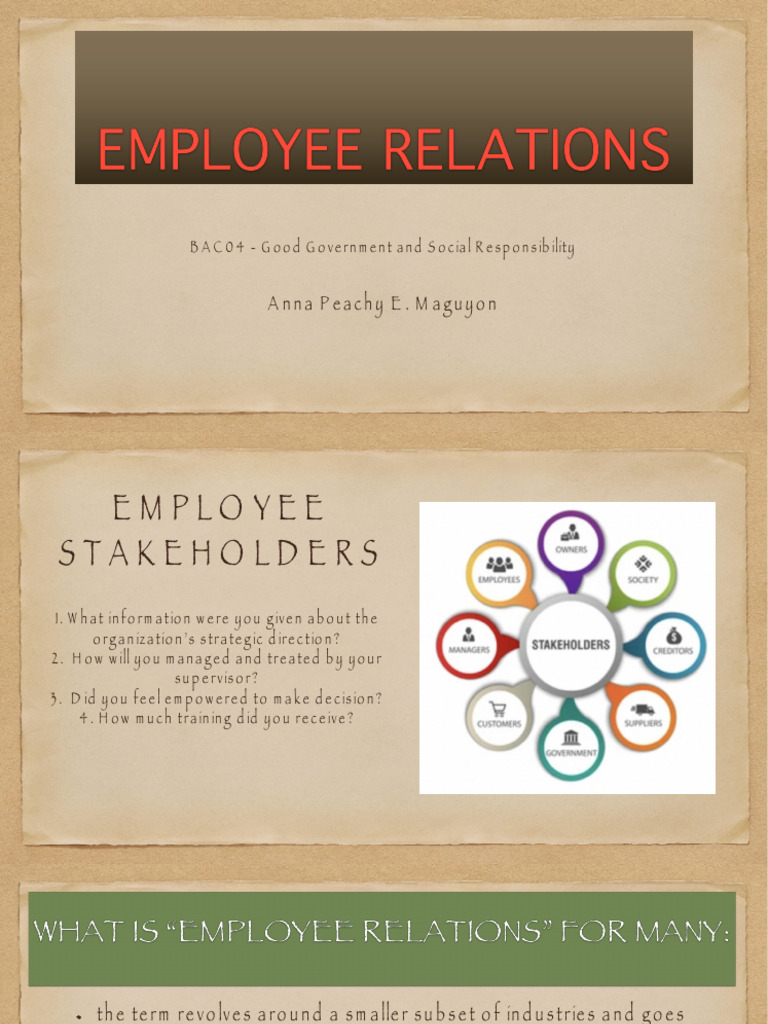 Employee Relation | PDF | Employment | Sexual Harassment