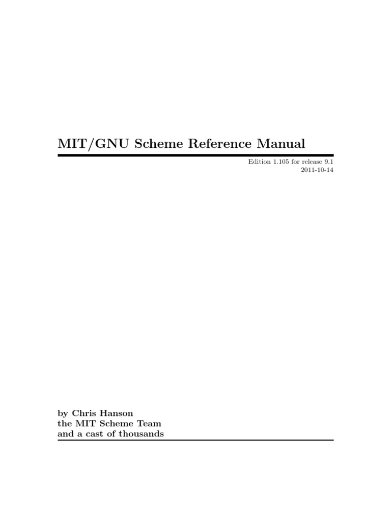 Mit Scheme Ref Download Free Pdf Scheme Programming Language Scope Computer Science
