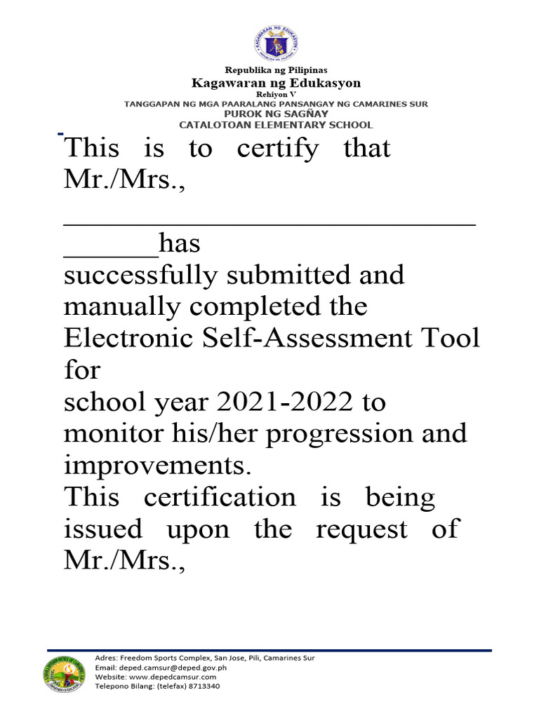 Certification From The ICT | PDF