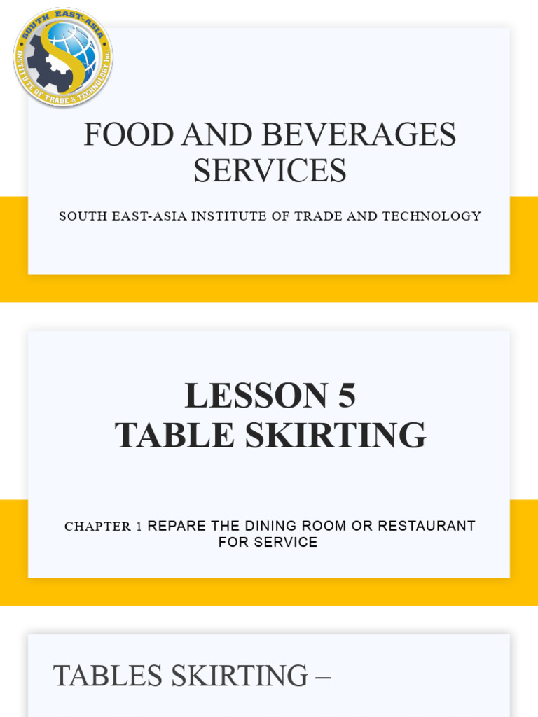 Fbs Chapter 2 | PDF | Menu | Restaurants