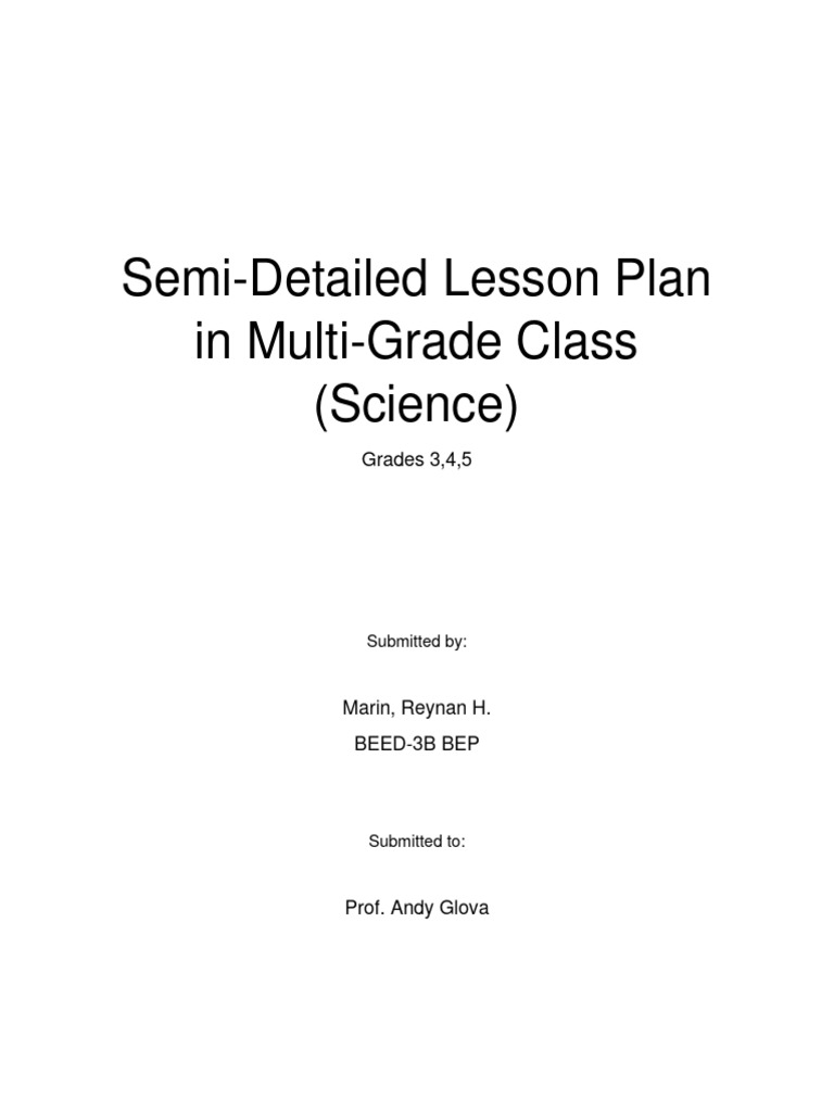 MARIN - Semi-Detailed LP Multi Grade | PDF | Plants | Leaf