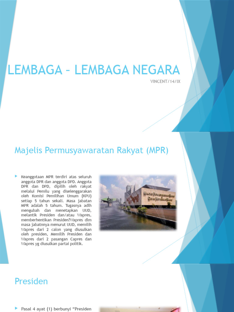 Lembaga - Lembaga Negara Pincent | PDF
