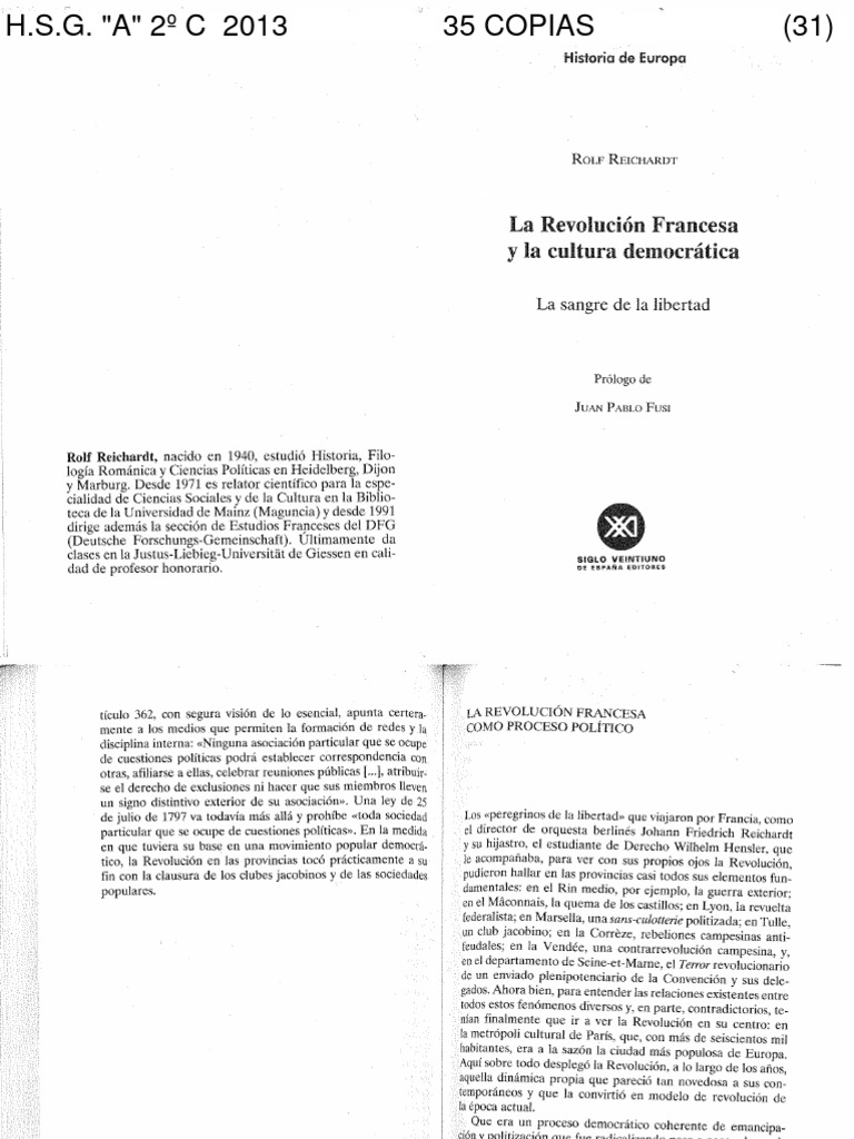 Rolf-Reichardt-La-revolucion-francesa-como-proceso-politico-pdf-1-12 | PDF