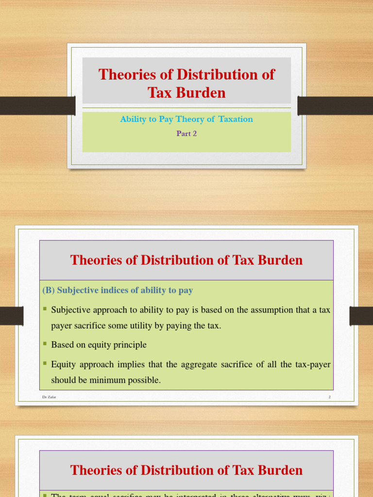 Ability to Pay Theory of Taxation Part 2 | PDF | Taxes | Tax Incidence
